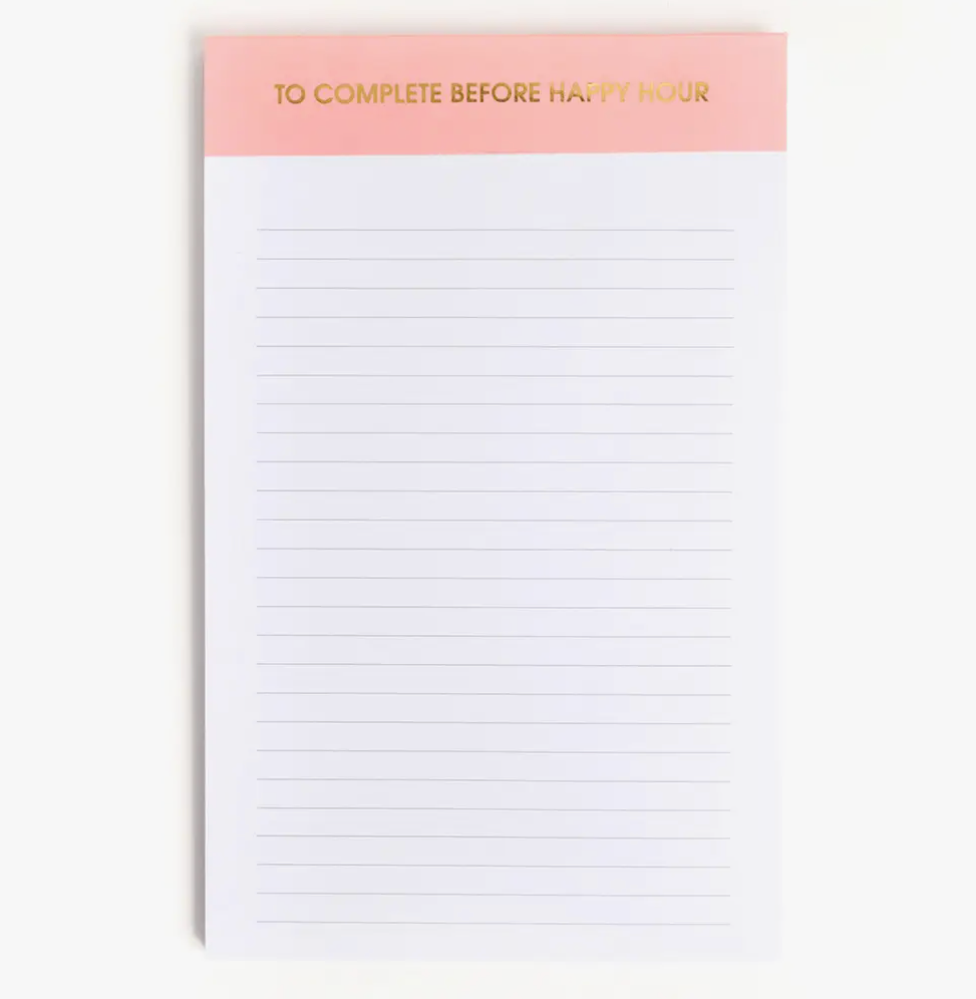 To Complete Before Happy Hour Notepad – Confetë Gifts
